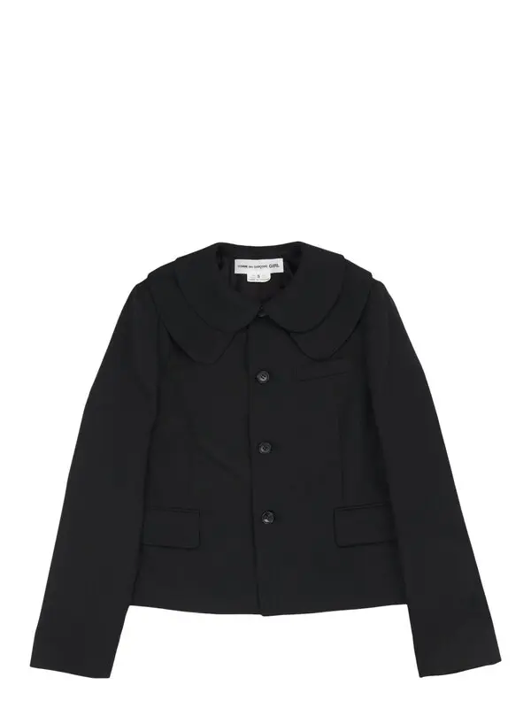 Comme Des Garçons Double Collar Wool Blazer - Black