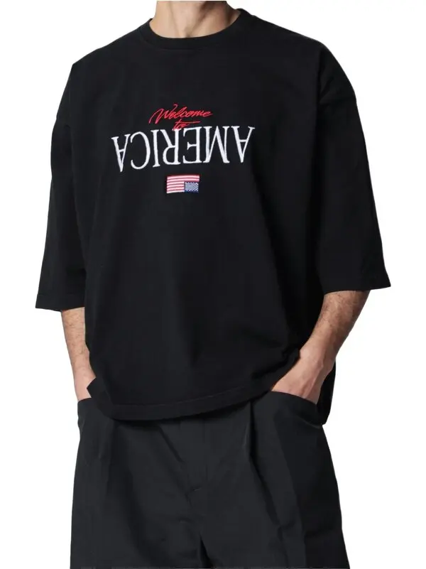 WILLY CHAVARRIA Color-blocked Print T-shirt - Black