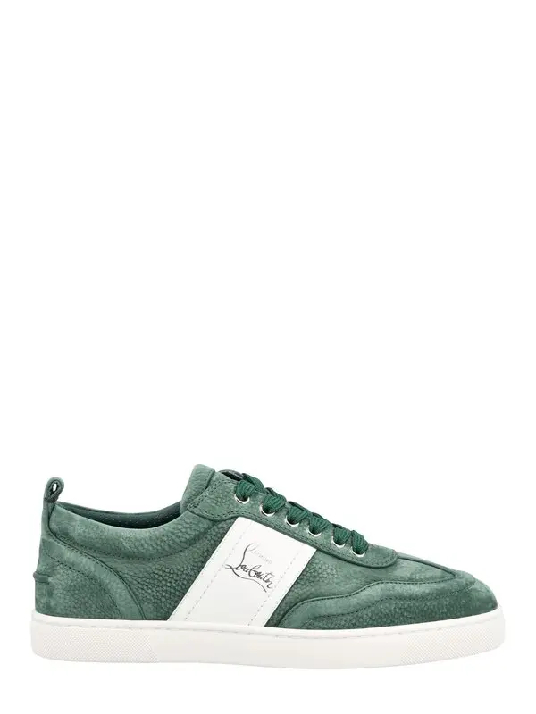 CHRISTIAN LOUBOUTIN Round Toe Lace-up Sneakers - Green