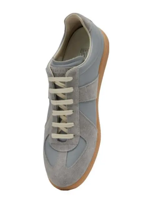 MAISON MARGIELA Replica Leather-panelled Sneakers - Gray