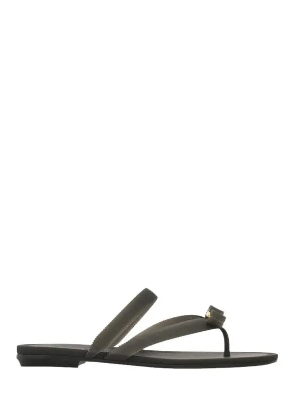 FERRAGAMO Vara Bow Jelly Thong Sandals - Black