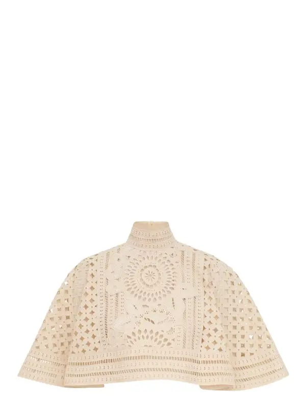 Zimmermann Indra Cropped Cape - Tea