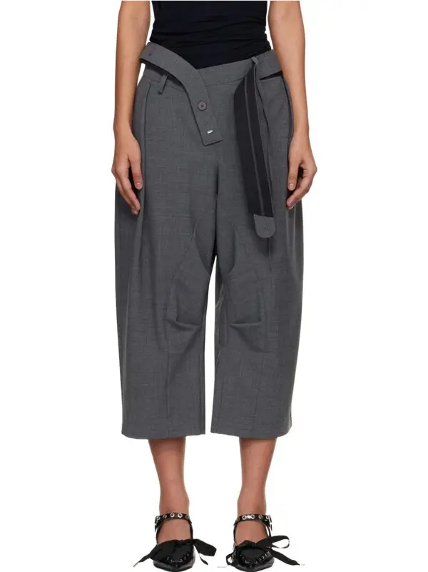Ottolinger Asymmetrical Pleated Culottes - Grey