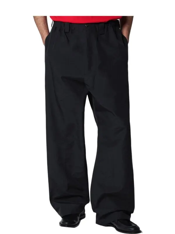 WILLY CHAVARRIA Wide Leg Trousers With Belt Loops - Black