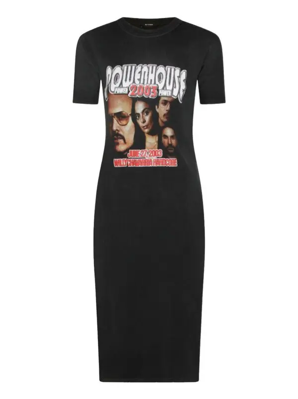 WILLY CHAVARRIA Powerhouse Graphic T-shirt Dress - Black