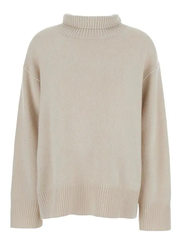 Soft Goat Ribbed Knitwear With Long Sleeves - No