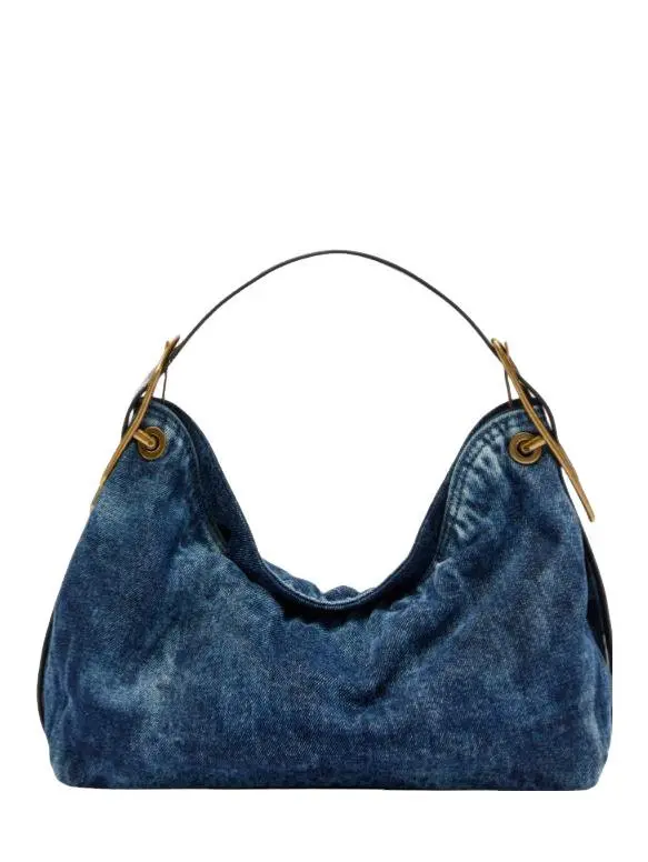 DIESEL® D-line Denim Shoulder Bag - Medium Blue