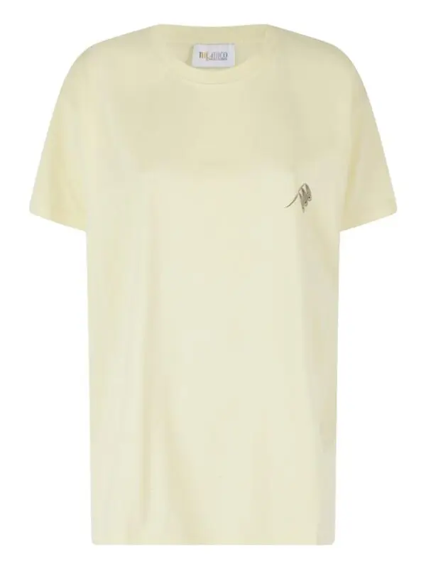 Attico Crew Neck T-shirt - Cream