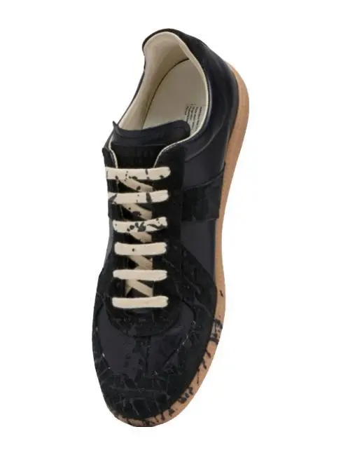 MAISON MARGIELA Replica Paint-splatter Sneakers - Black