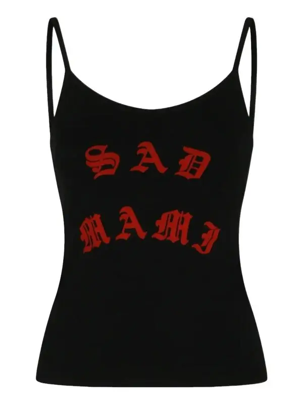 WILLY CHAVARRIA Cropped Tank Top - Black