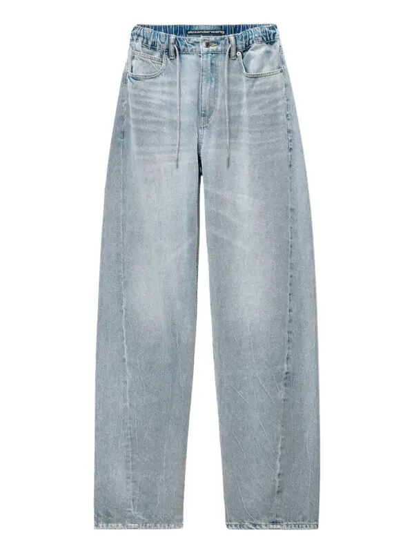 Alexander Wang Logo Patch Balloon Jeans - Gray