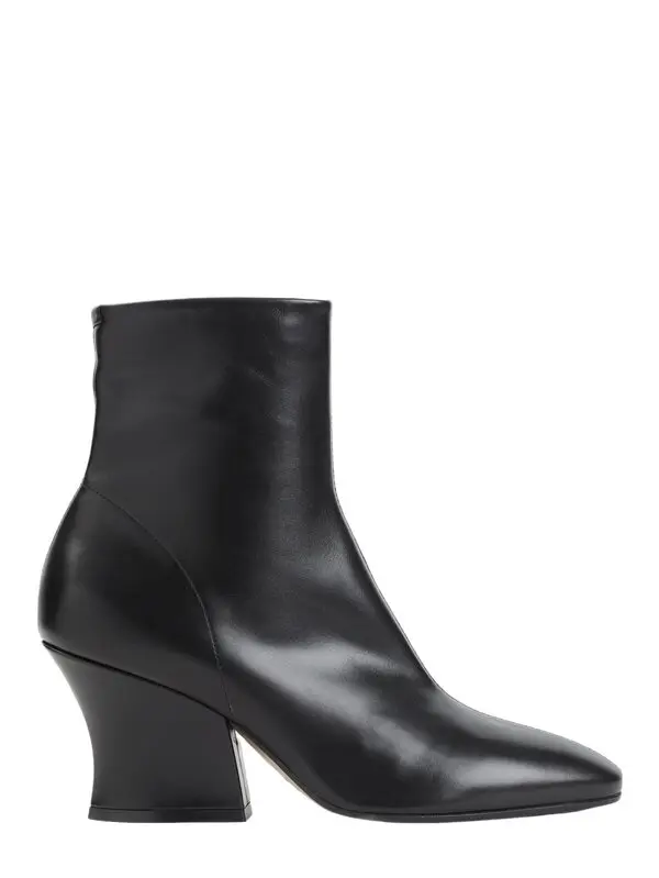 JIL SANDER Lune Mid Heel Ankle Boots - Black