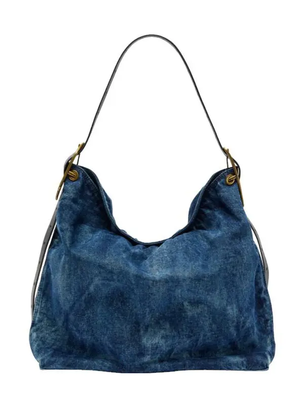 DIESEL® D-line Denim Shoulder Bag - Medium Blue