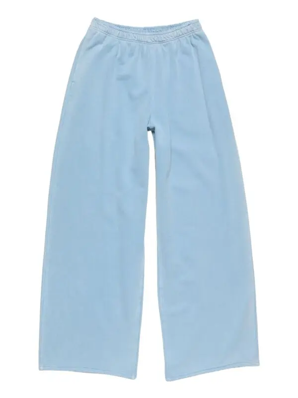 Acne Studios Elastic Waist Wide Leg Pants With Logo Detail - Gray-blue