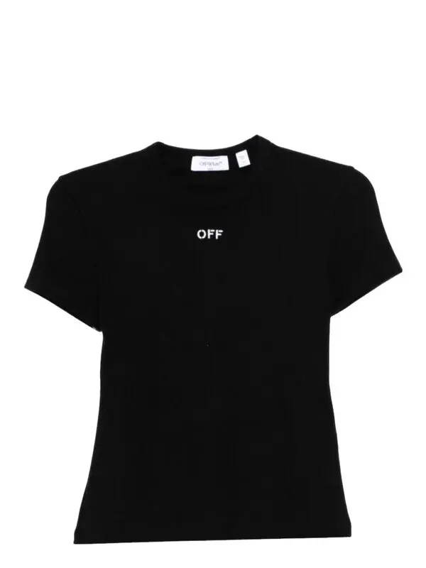Off-White Off Stamp Ribbed T-shirt - Black