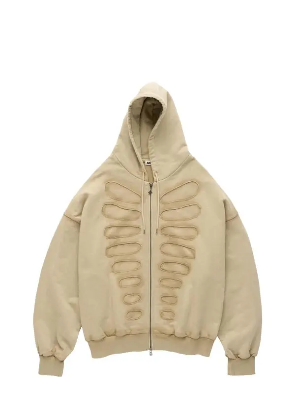 AVAVAV Embossed Zip-up Hoodie - Nude