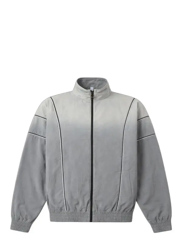 Off-White Logo Embroidered Zip-up Jacket - Grey