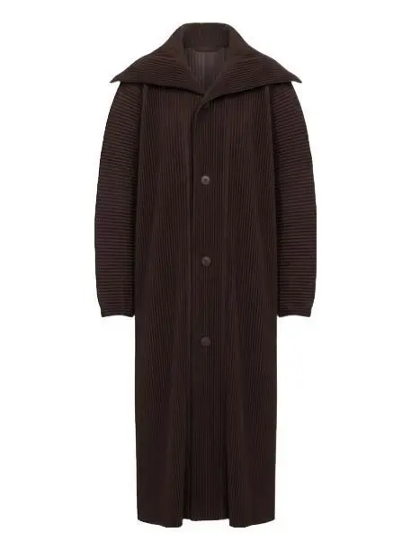 Issey Miyake Pleated Coat - Black