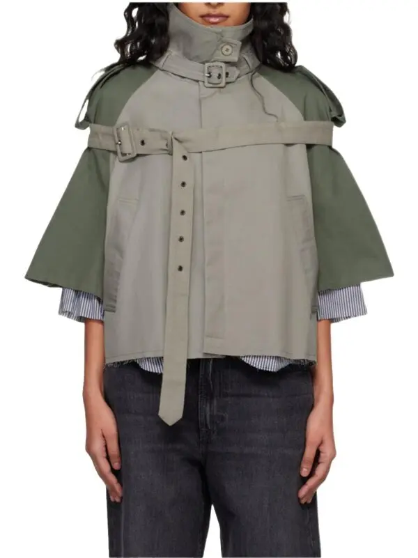 Ottolinger Stand-collar Belted Jacket - Khaki
