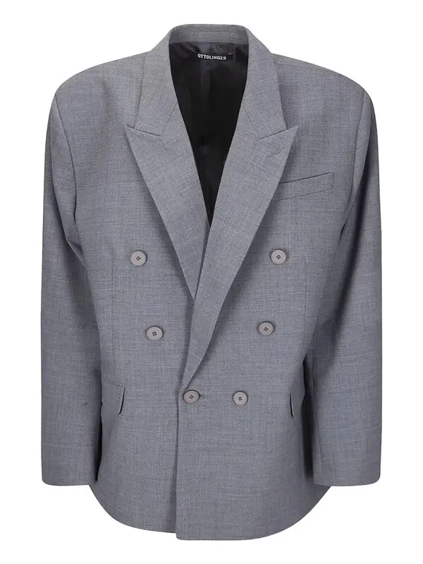 Ottolinger Flex Oversized Double-breasted Blazer - Grey