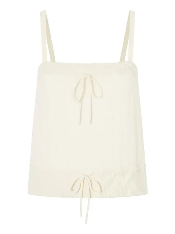 FRAME Knit Cashmere Tank - White