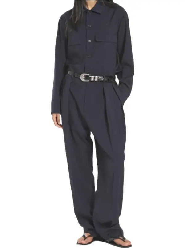 Barena Venezia Classic Fit Wide-leg Trousers - Navy