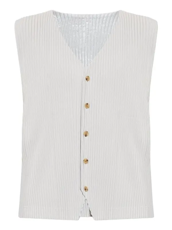 Issey Miyake Homme Plissé Wrinkled Pleated Vest - Nude