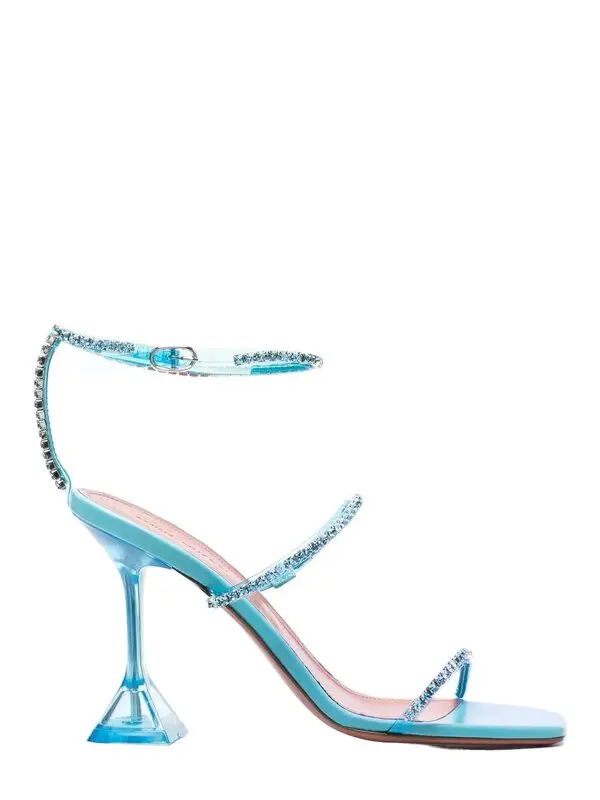Amina Muaddi Gilda 95mm Crystal-embellished Sandals - Blue