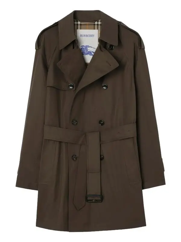 Burberry Mid-length Gabardine Leadenham Trench Coat - Estuary Brown