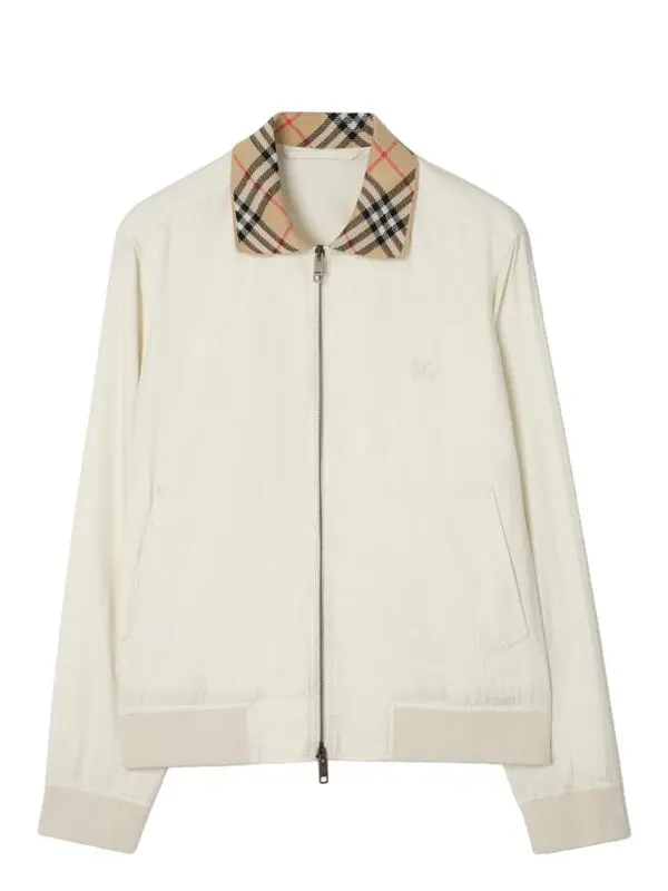 Burberry Glenfields Harrington Jacket - Tundra White
