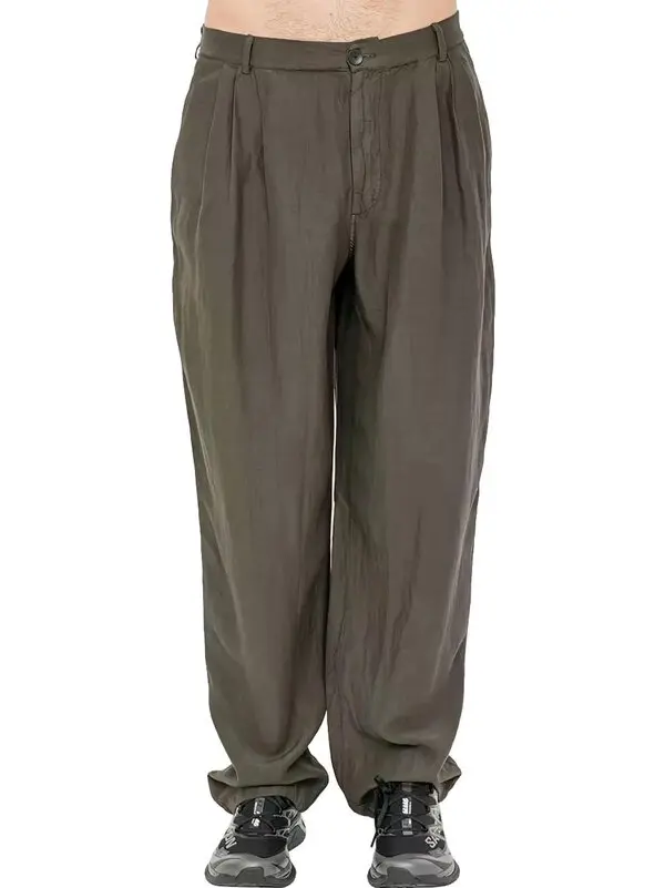 Andrea Ya'aqov Pleated Patch-pocket Trousers - Brown