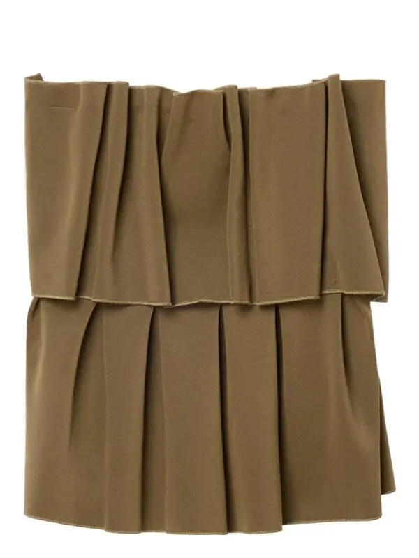 HOUSE OF DAGMAR Sculpted Tube Bustier Top - Dark Green