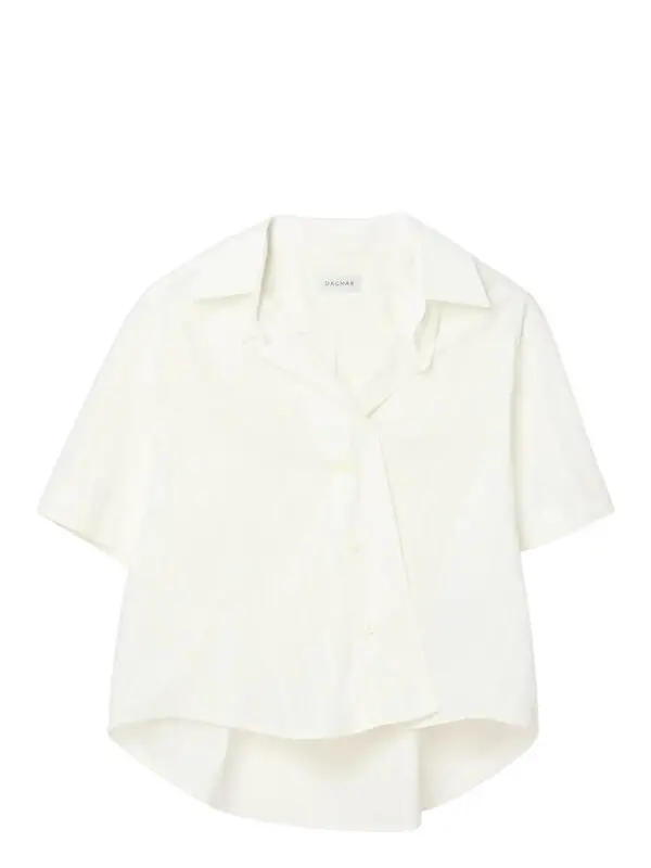 HOUSE OF DAGMAR Cotton Short Sleeve Shirt - White