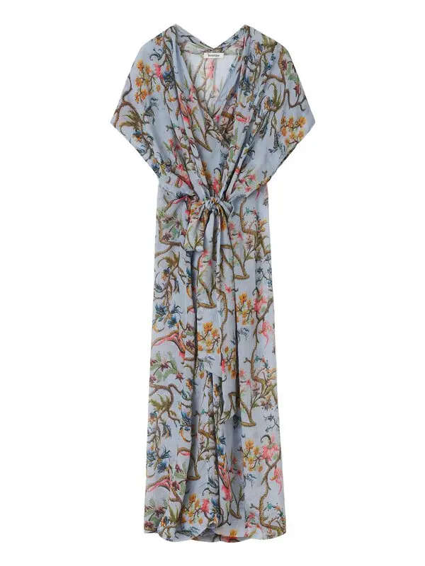 Rodebjer Olympia Trailing Floral Print Maxi Dress - Blue