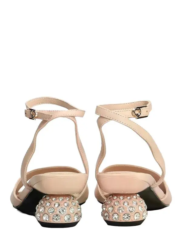 GOLD & ROUGE Embellished Sandals - Pink