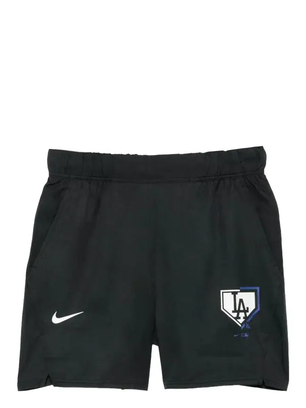 Nike Mlb Logo-print Shorts - Black