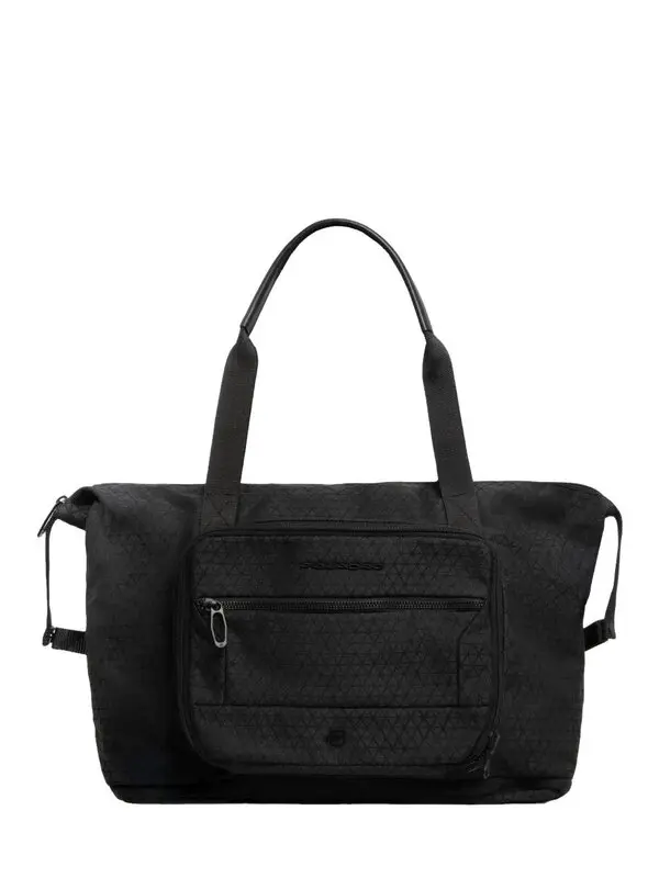 PIQUADRO Geometric Pocket Holdall - Black