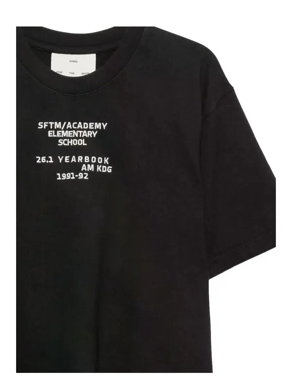 SONG FOR THE MUTE Slogan-print T-shirt - Black