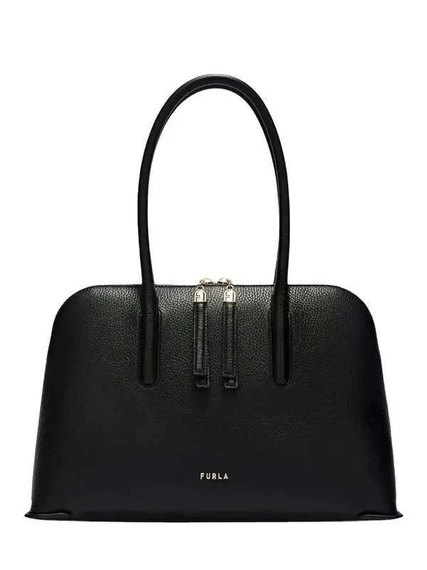 Furla M Ars Technica Leather Tote Bag - Black