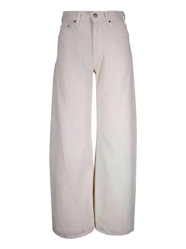 MOTHER The Lil Lemon Twist Sneak Jeans - Neutrals