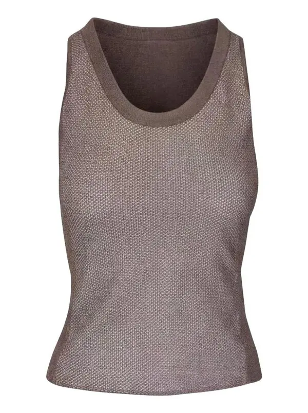 Akris Round-neck Tank Top - Brown