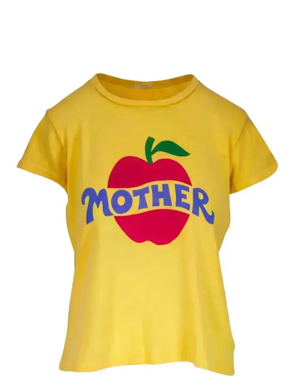 MOTHER The Lil Sinful" Graphic Print T-shirt - Yellow