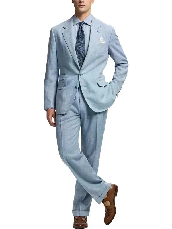 Ralph Lauren Purple Label Glenn Delave Double-breasted Blazer - Blue