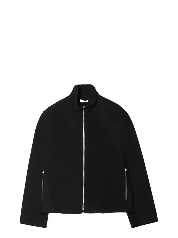 RIER Zip-up Fleece Sweater - Black