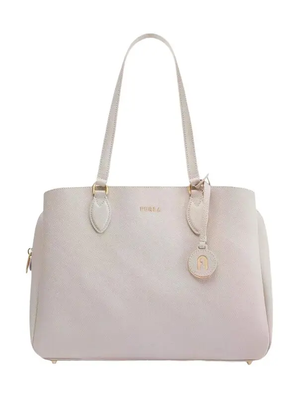 Furla Minerva Logo-appliqué Shoulder Bag - White
