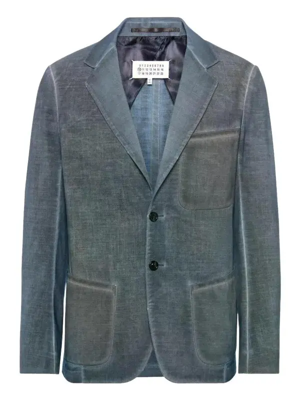 MAISON MARGIELA Double-dyed Single-breasted Blazer - Blue