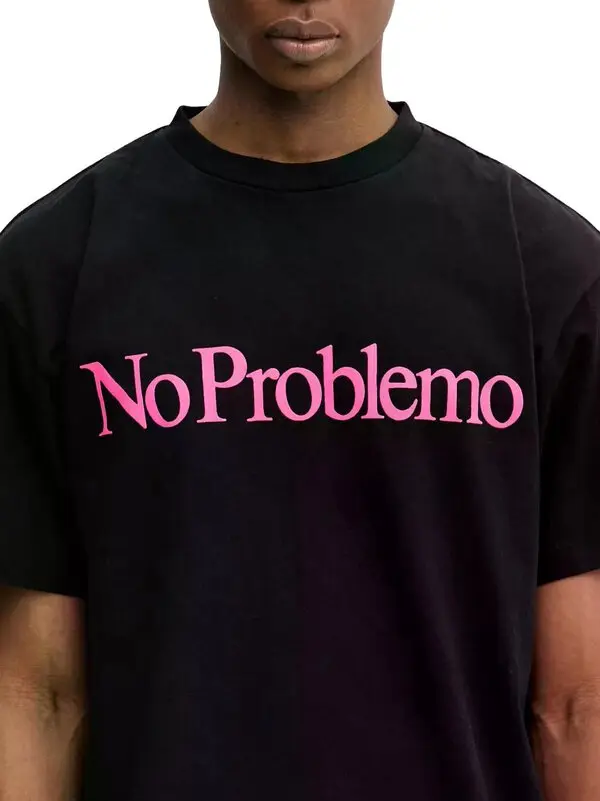 NO PROBLEMO Logo Print T-shirt - Black
