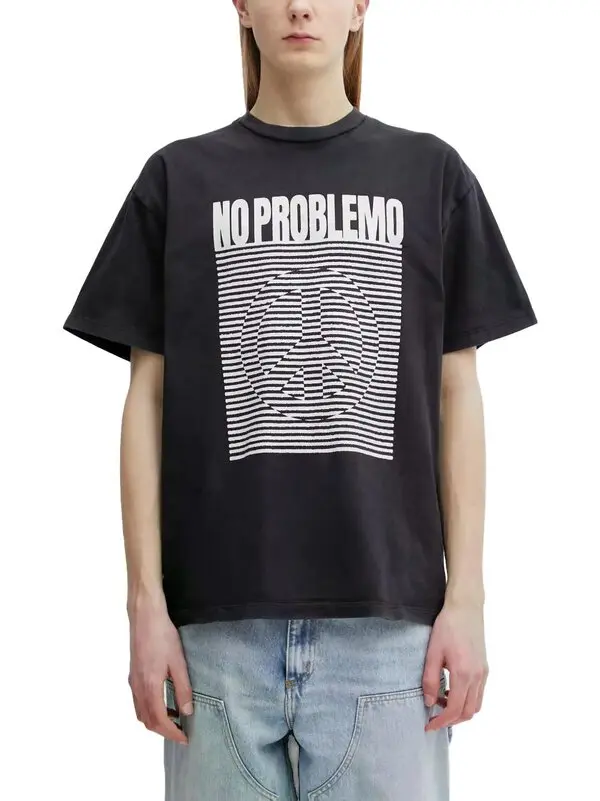 NO PROBLEMO Cnd Wave Regular Fit T-shirt - Black