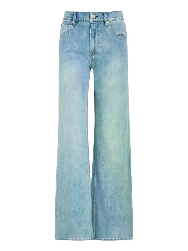Alice + Olivia Chic Faded Wide-leg Jeans - Blue
