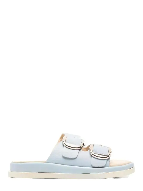 SERGIO MORETTI FIRENZE Double Strap Mules - Blue